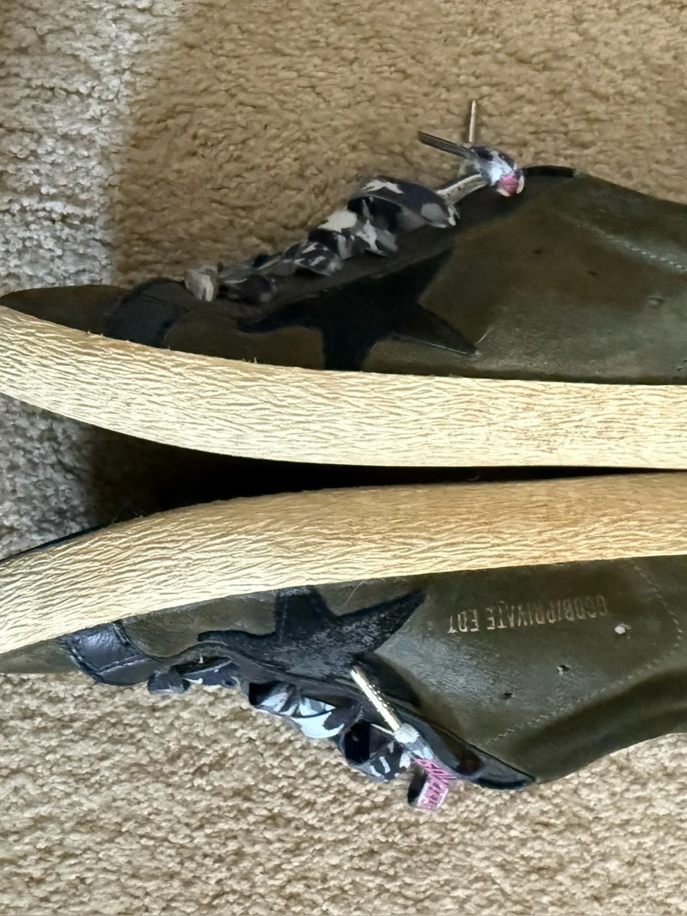 Golden Goose | Shoes | Golden Goose Superstar Olive Green Suede ...
